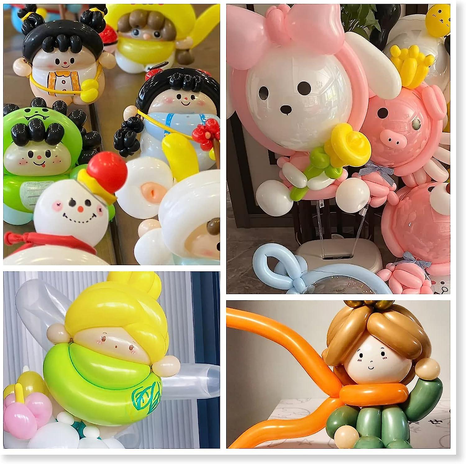 200pcs 260 Rainbow Long Balloons - Long Balloons for Balloon Animals ...