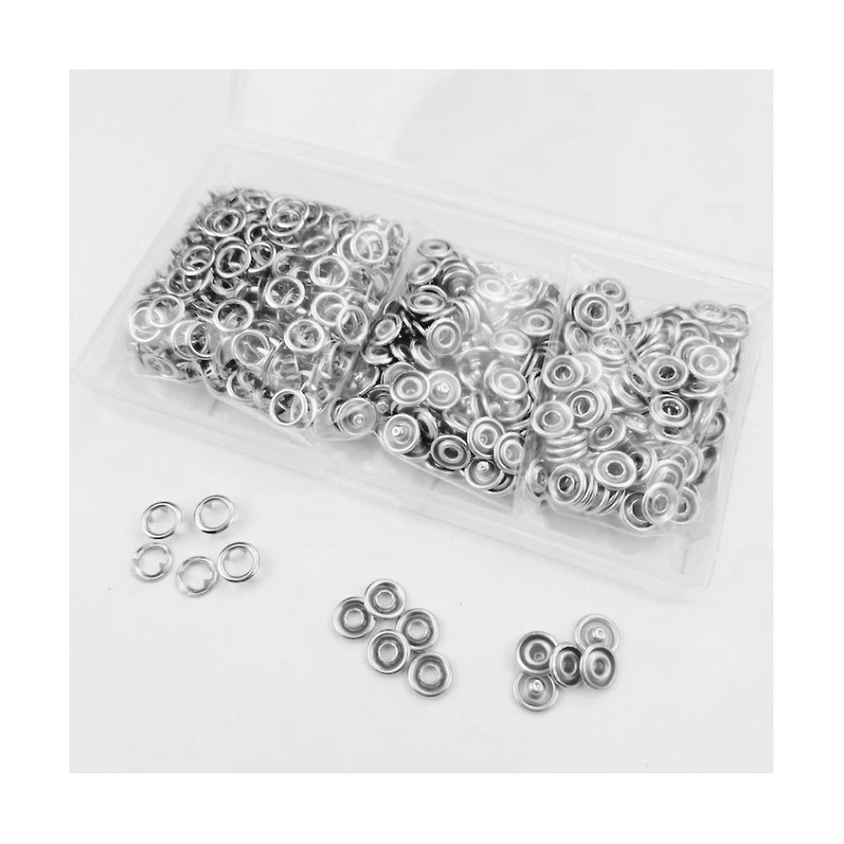 150 Sets Snap Button 9.5mm Metal Silver Snaps Buttons For Sewing And ...