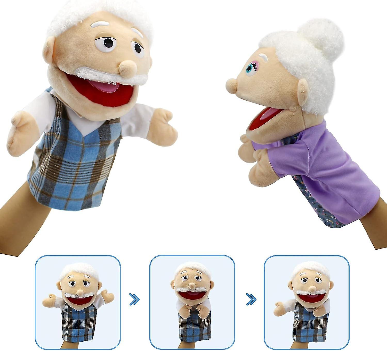 Family Hand Puppets,puppets For Kids Role Paly Family Members 13.4 Inch ...