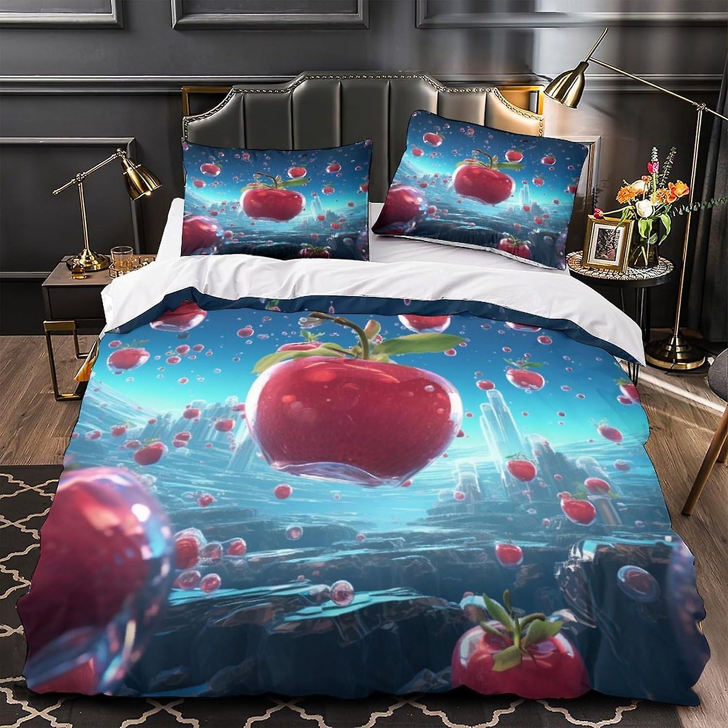 EKENOZ Fruit Cherry 3D Print Duvet Cover Set Bedding Sets with Hidden ...