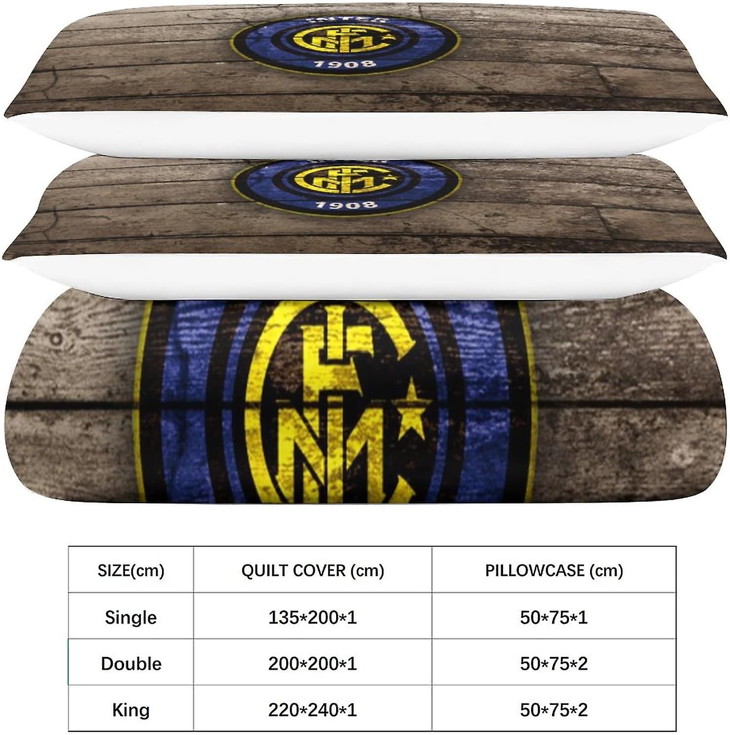 HOUKIG Inter Milan - 3D Duvet Cover, Cotton Bedding Set, Easy Care Printed Duvet Cover And ...