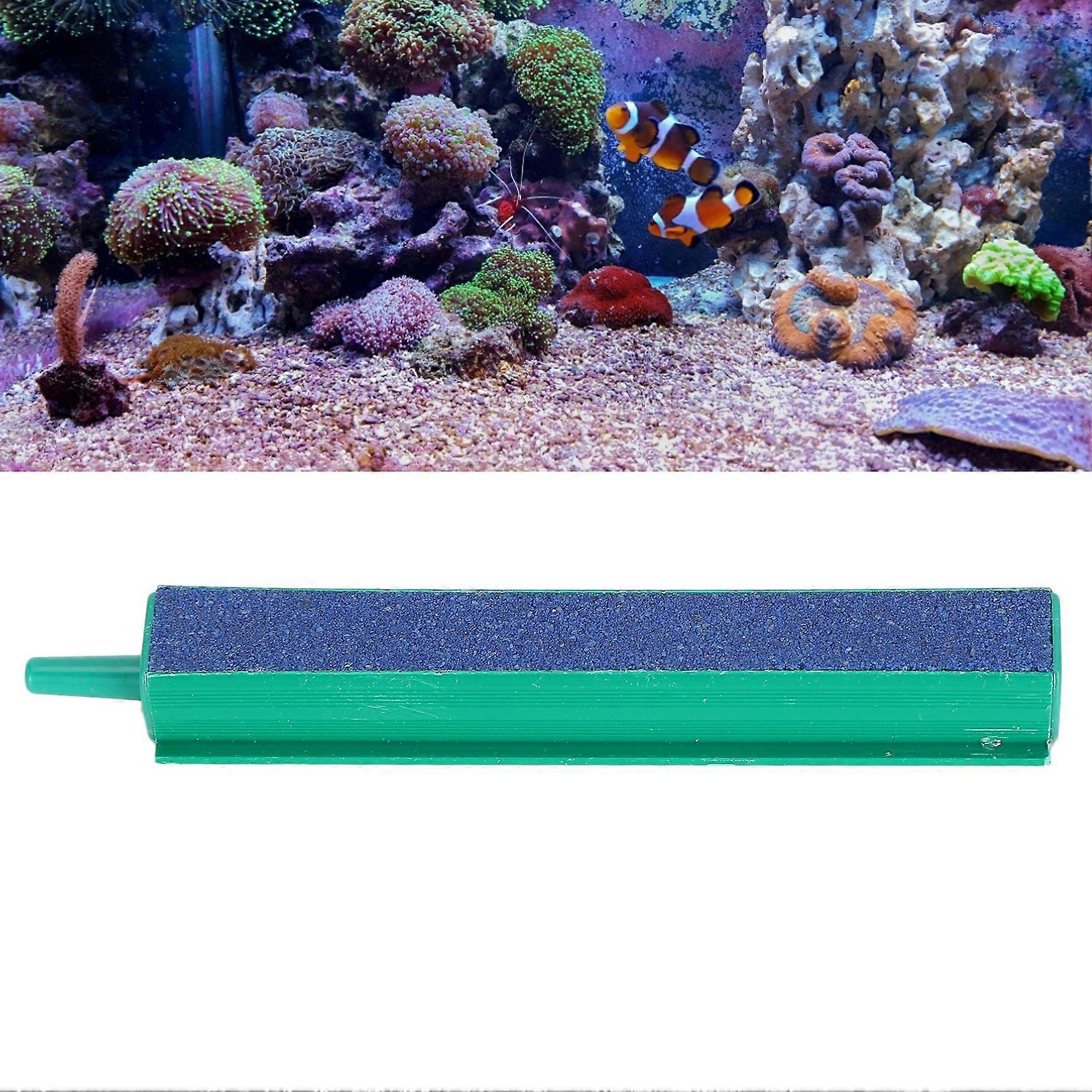Aquarium Green Air Stone Bubble Release Mineral Filter Strip Fish Tank ...