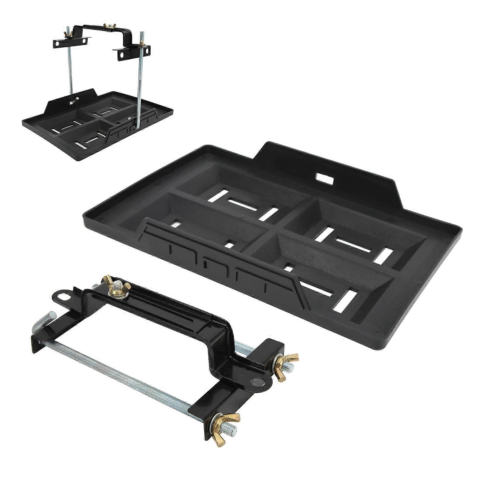 Car Battery Hold Down Tray Bracket Set Recessed Slots Sturdy ...