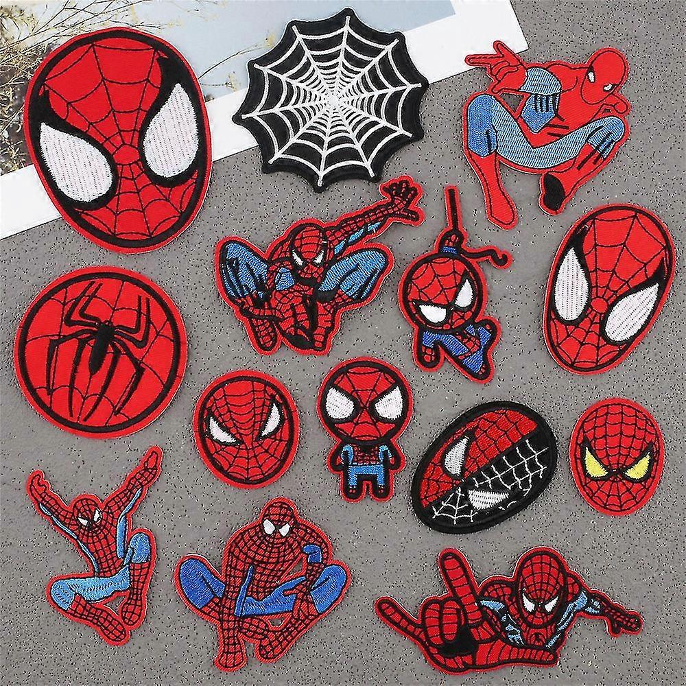 14pcs Spider-man Series Embroidered Patches, Sew On Or Iron On ...