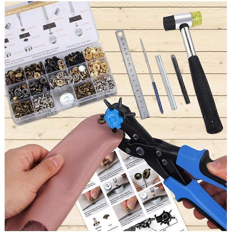 1Sets Metal Snaps Button Fasteners Press Studs with Installation Tools ...