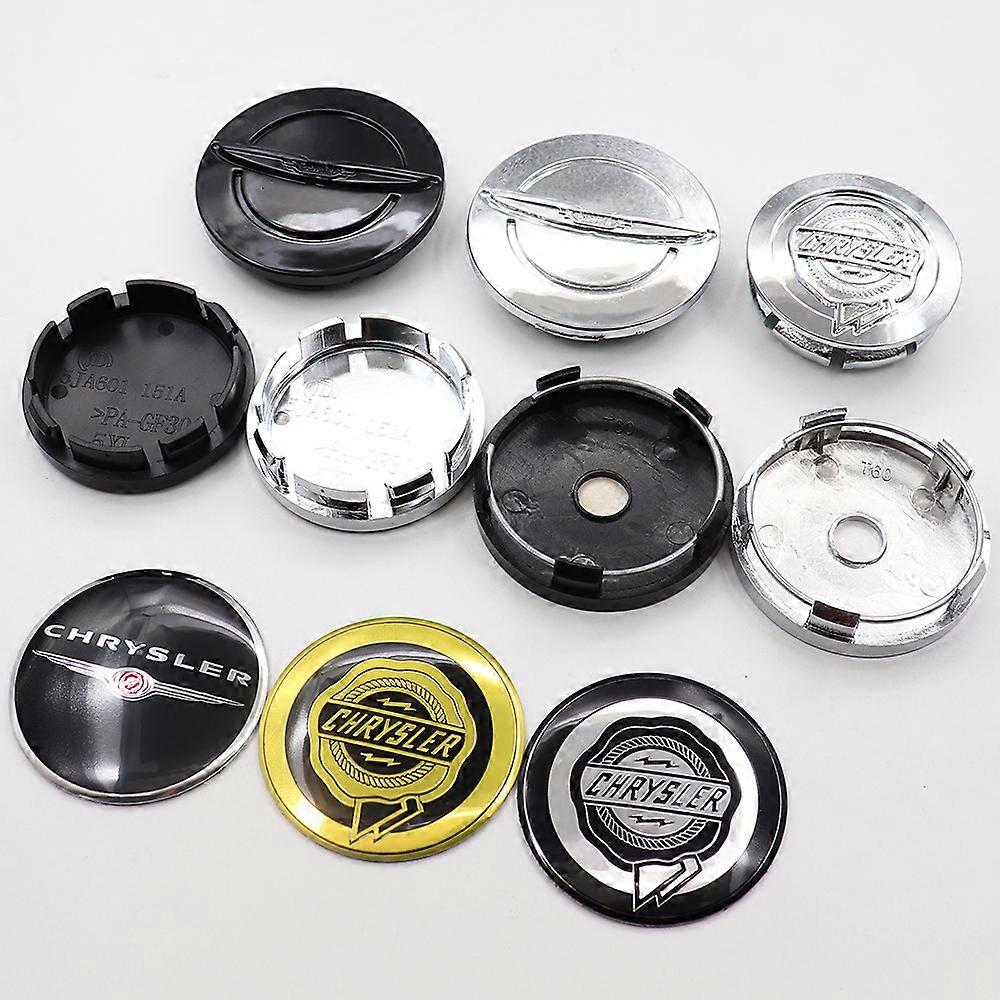 4pcs 54mm 56mm 60mm 64mm Chrysler Car Logo Wheel Center Cap Rim Badge ...