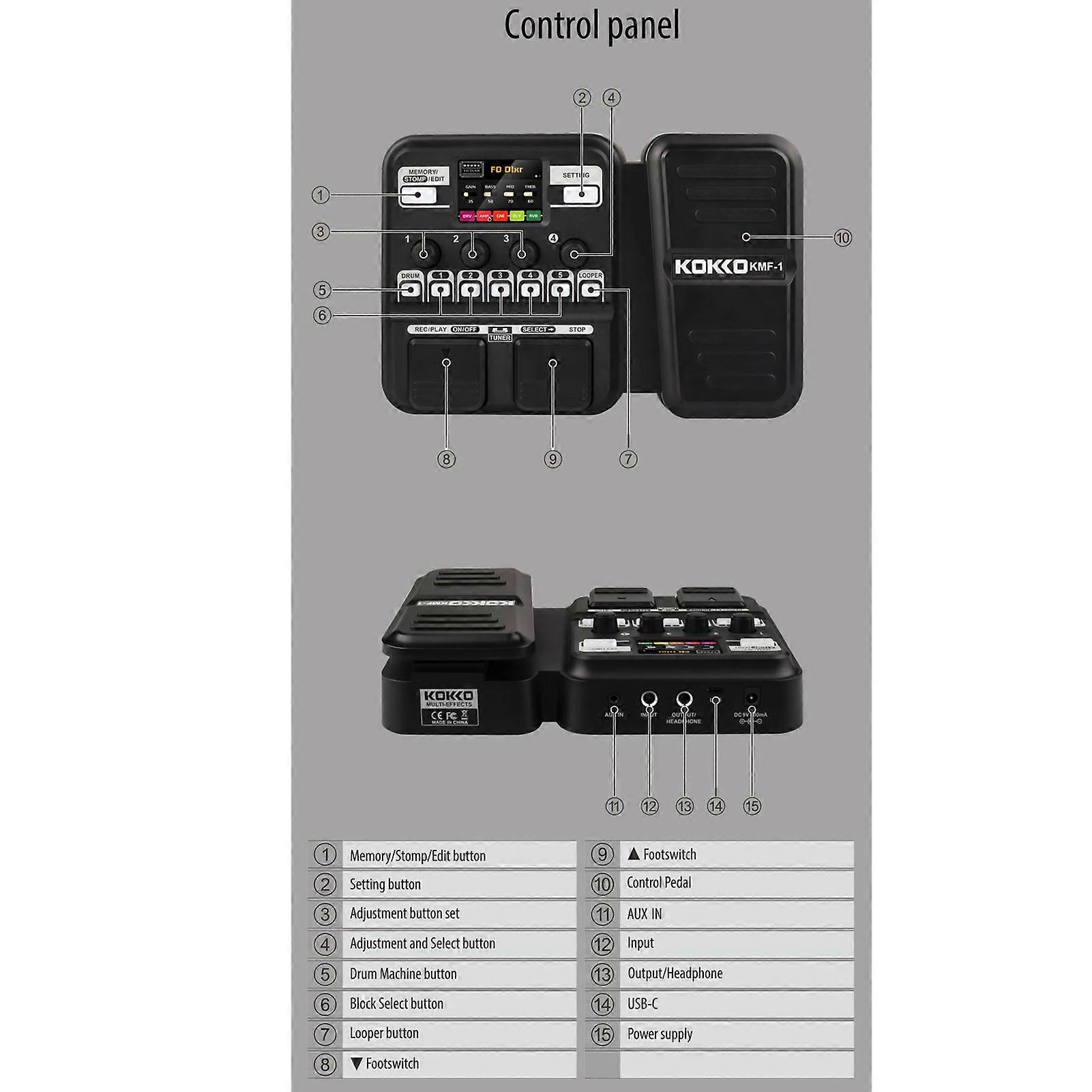 Guitar Multi Effects Processor Rich Interface Plug and Play IR Sampling ...