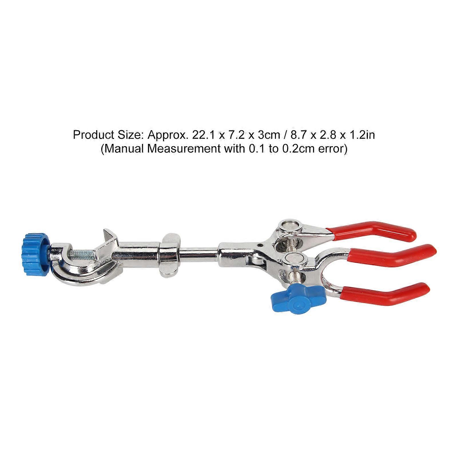 3 Prong Lab Clamp with Rubber Coating Pressure Adjustment 3 Finger ...