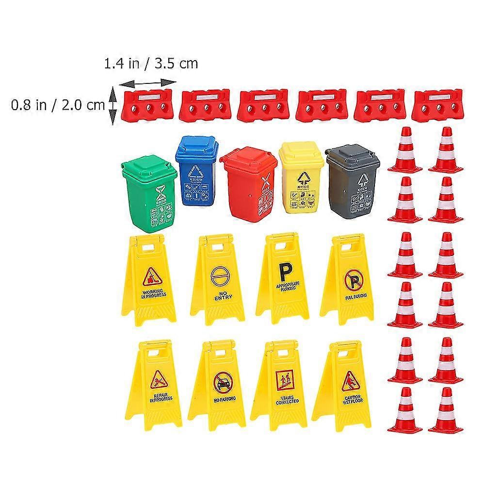 Kids Play Sets Mini Construction Traffic Signs Playset Traffic Signs ...