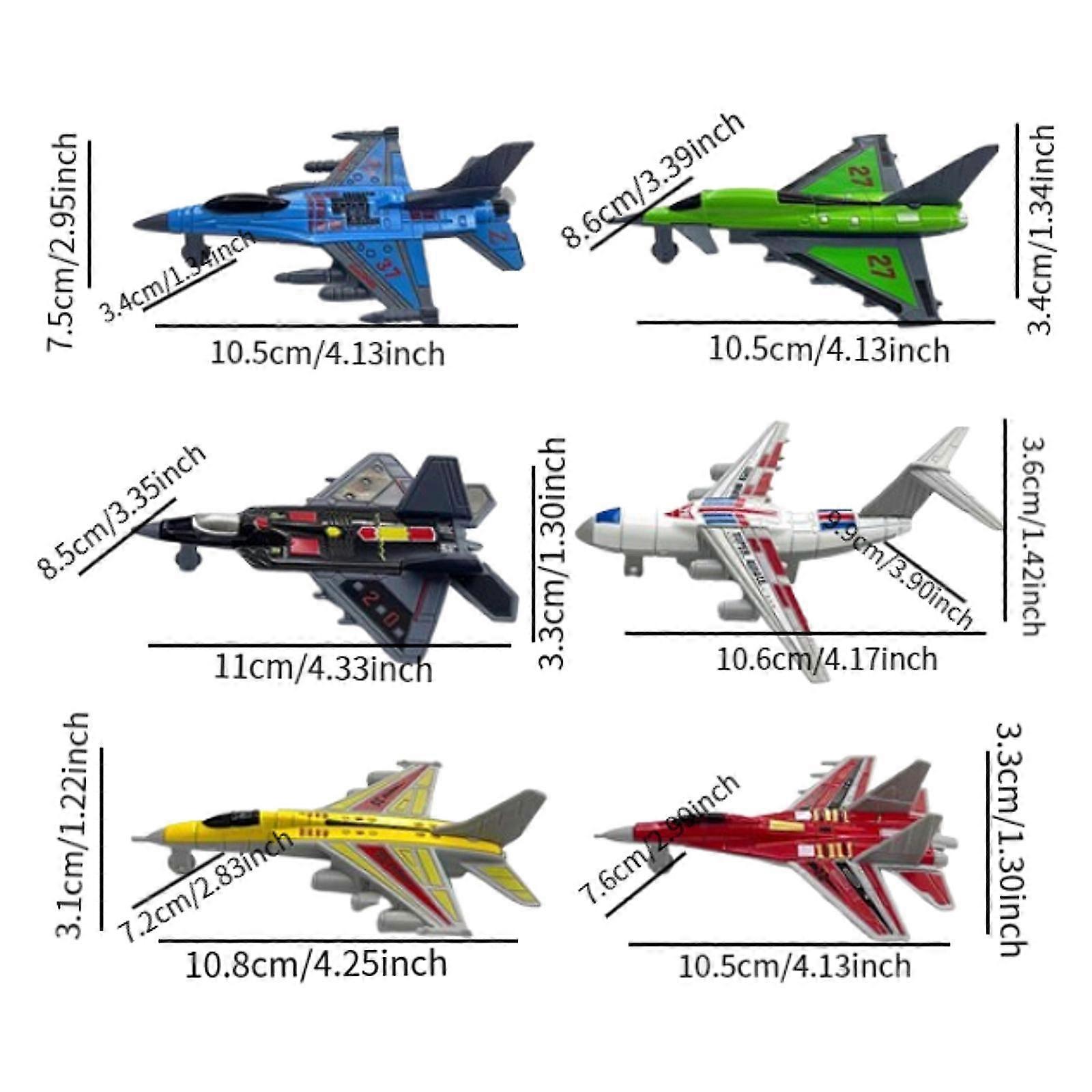 6Pcs Alloy Metal Aircraft Models Models Airplane for Collections Kids ...