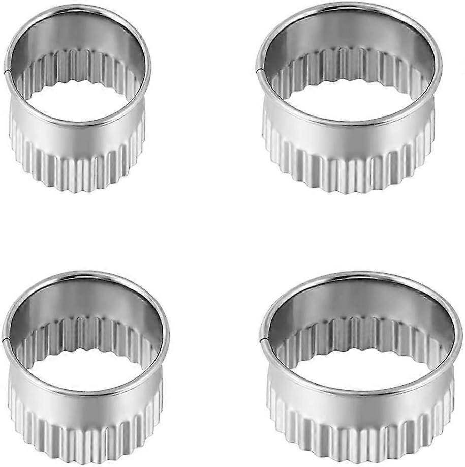 4 pcs Cookie Cutters - Stainless Steel Circle Scone Cutter Set | Fruugo UK
