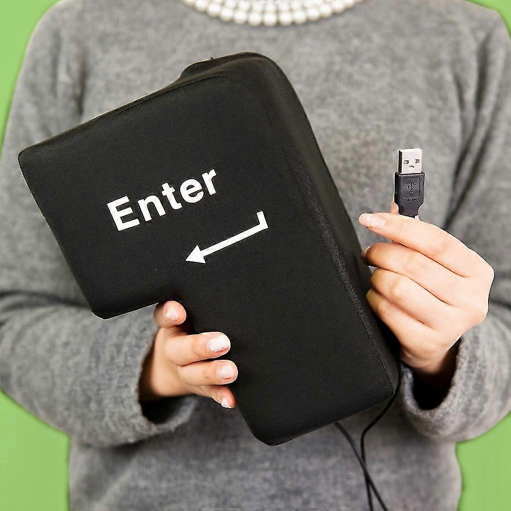 Big Enter Key Pillow Button Usb Huge Enter Stress Reliever Cushion Gift ...