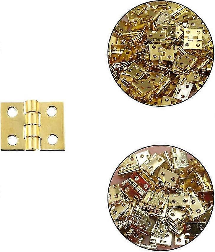 100 Pieces Mini Hinge Retro Hinges Brass Hinge Connectors Small Metal ...