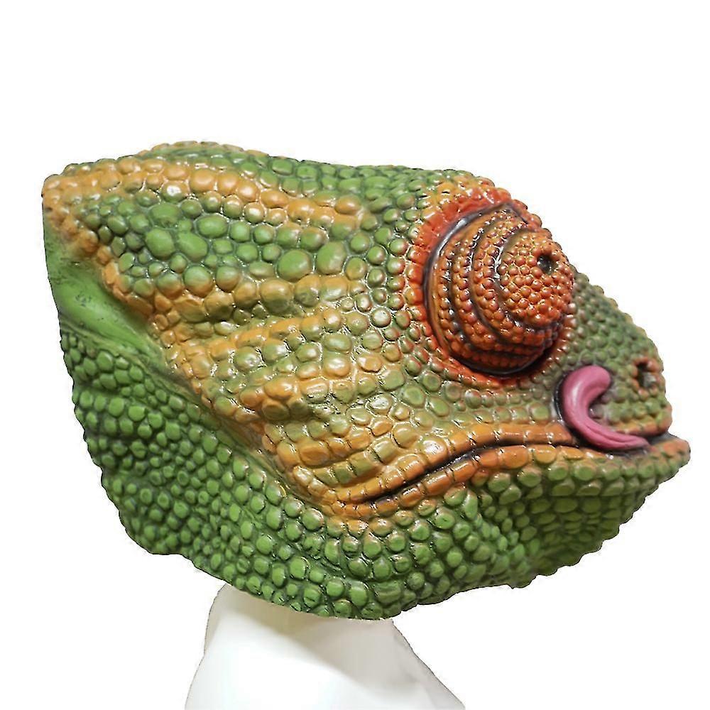New Arrival Funny Chameleon Full Face Mask Reptile Cosplay Headgear ...