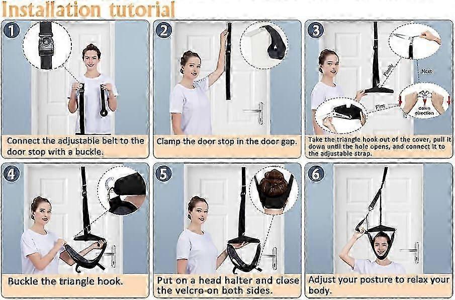 Neck Stretcher Cervical Neck Traction Device for Home Use Over Door ...