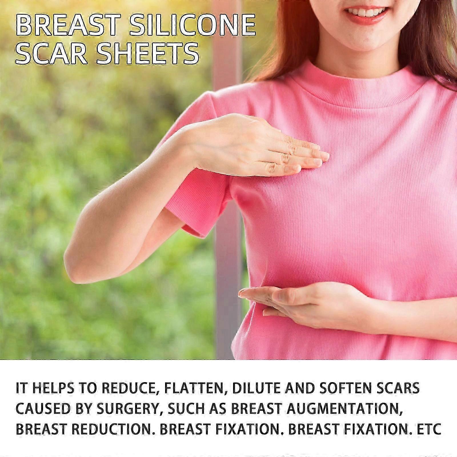 4 pairs Silicone Scar Sheets For Breast Reduction After Surgery For ...
