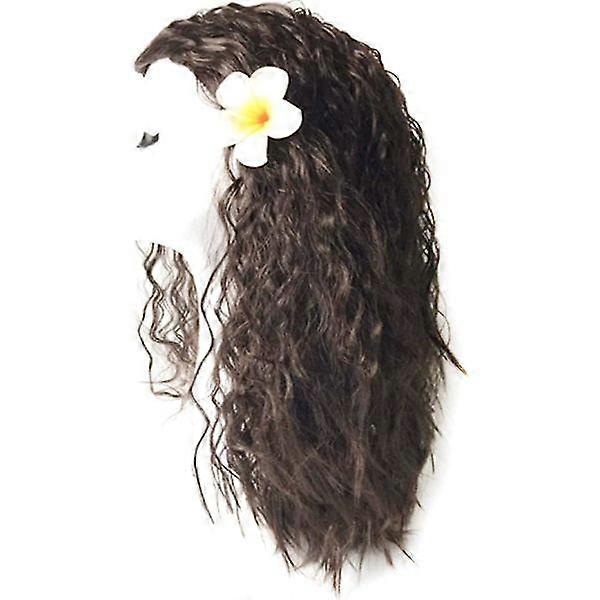 Moana Cosplay Kids Wig for Girls Princess Fluffy Curly Wavy Hair Moana ...