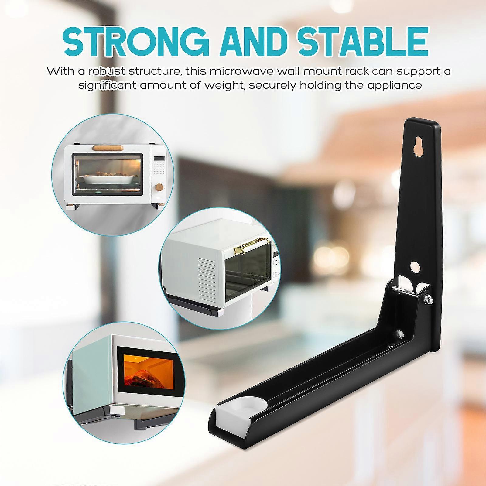 Microwave Mounting Kit Stainless Steel Kitchen Stand for Wall 2Pairs ...