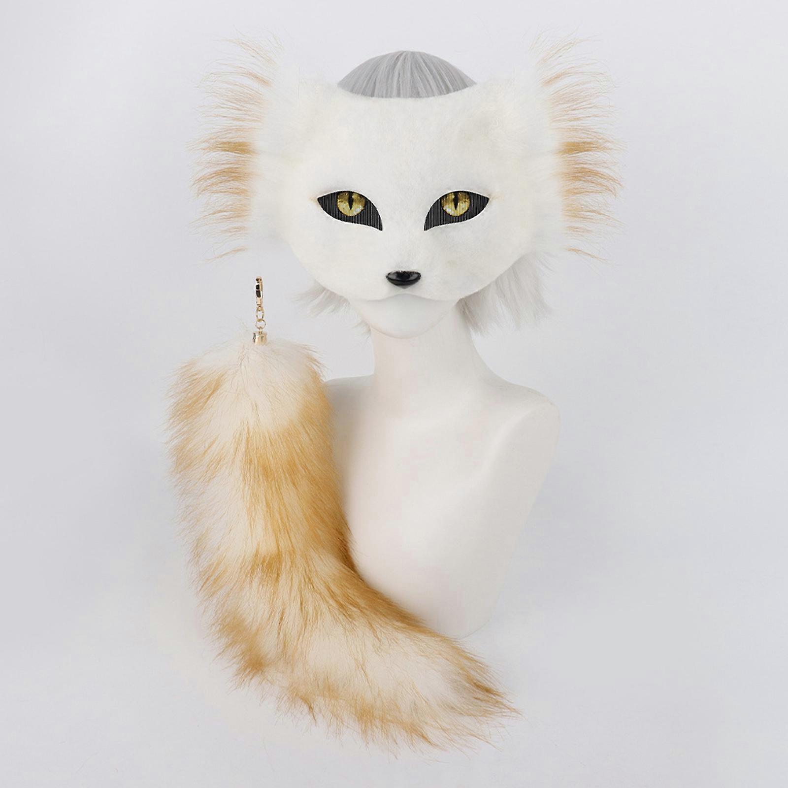 Adjustable Cats Face Mask With Matching Tail Creative Design For ...