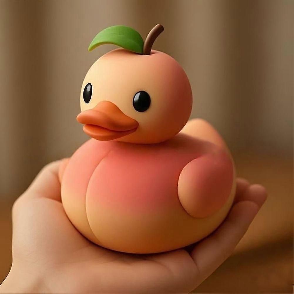 Adorable Resin Strawberry+Grape+Peach Duck Sculpture, Cute Fruit Duck ...