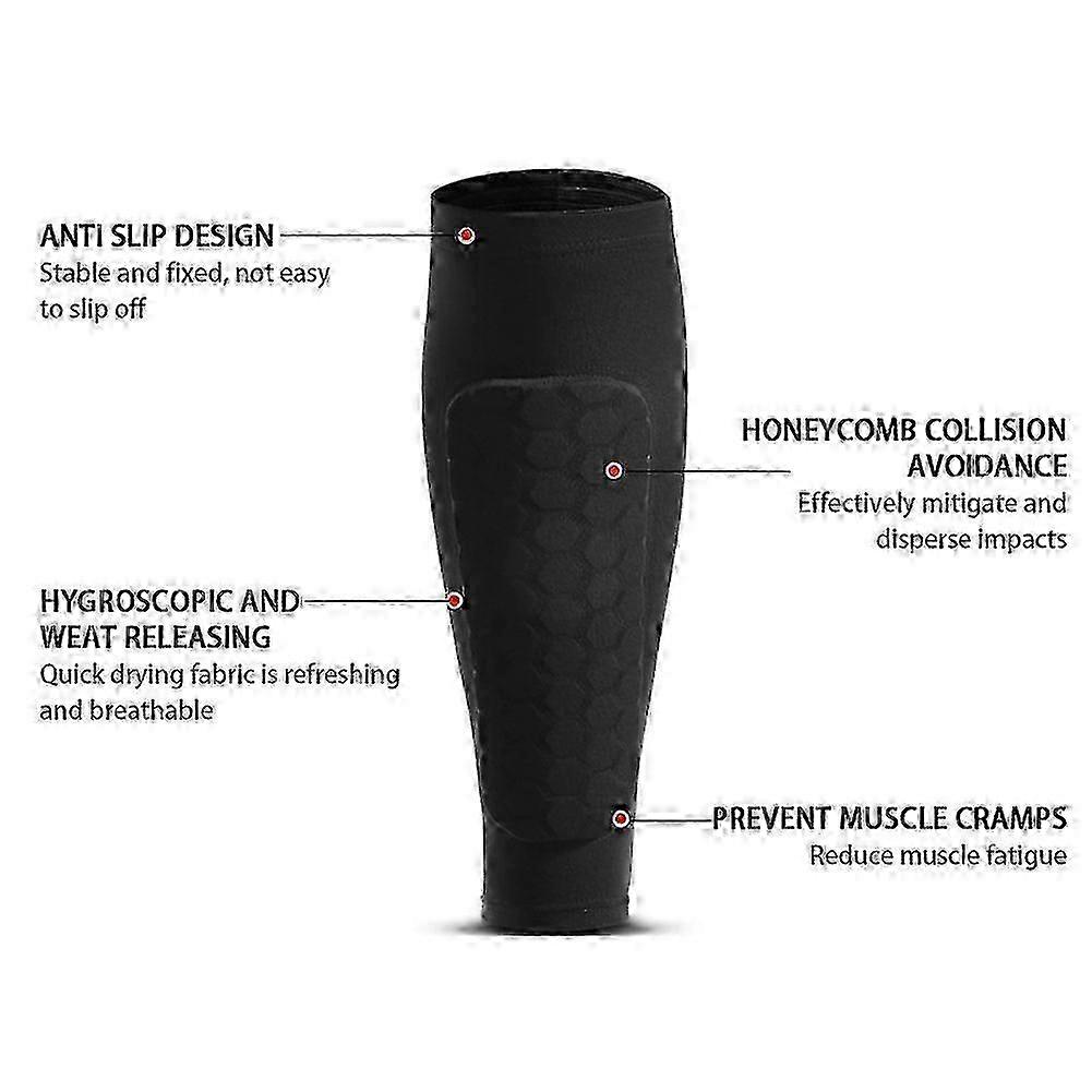 Ski Shin Guards Adults Calf Compression Sleeve Pad Pro Sports Training ...