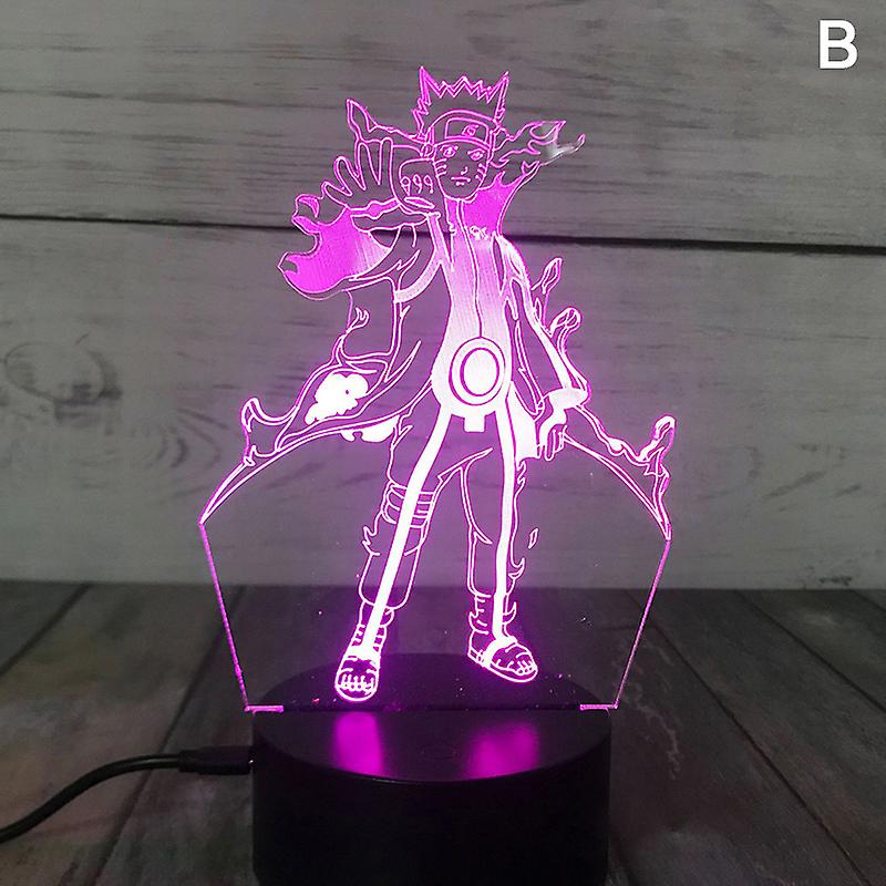 3d Night Lights Naruto Team Uzumaki Naruto Sasuke Sakura Figure Led ...