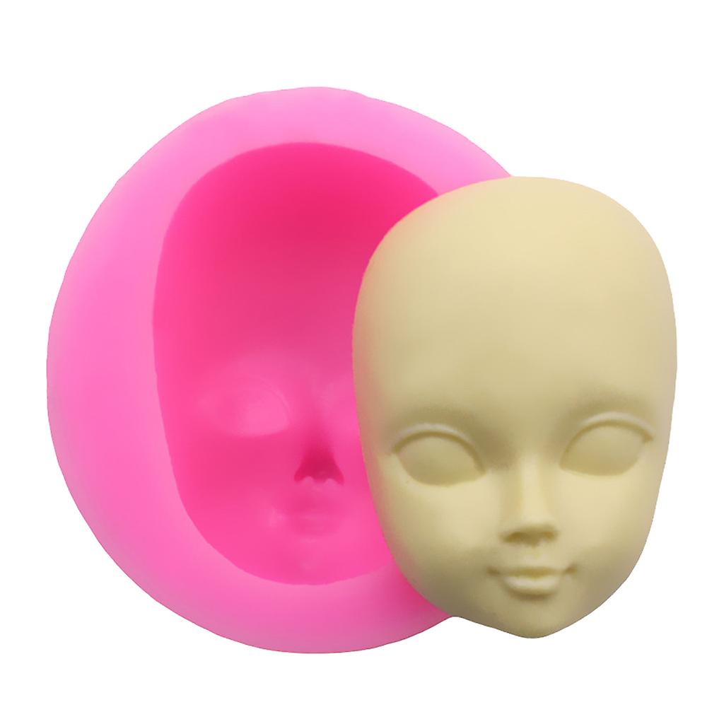 Food Grade Silicone 3d Baby Face Girl For Head Shape Diy Chocolate Mold ...