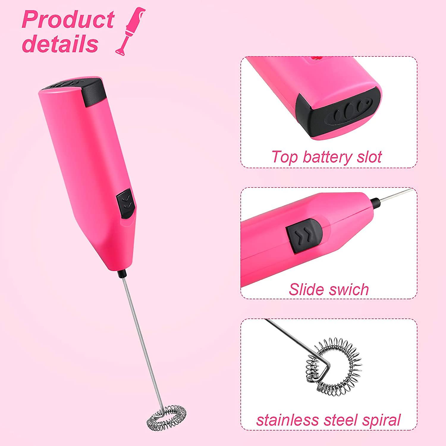 2 Pieces Hand-Held Electric Tumbler Stirrer, Electric Tumbler Mixer ...