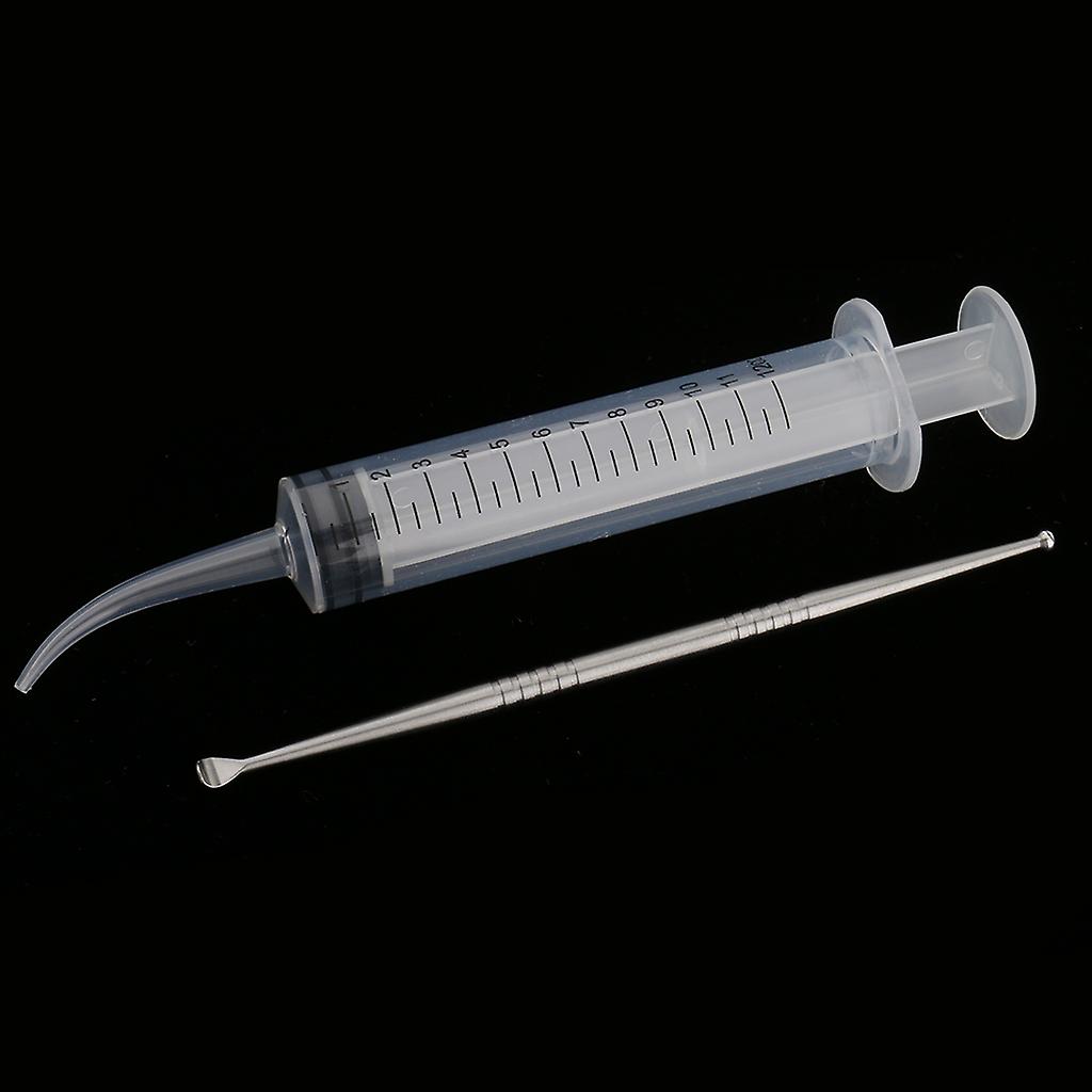 Tonsil & Ear Stone Remover Set w/ LED Light+Irrigation Syringe+Premium ...