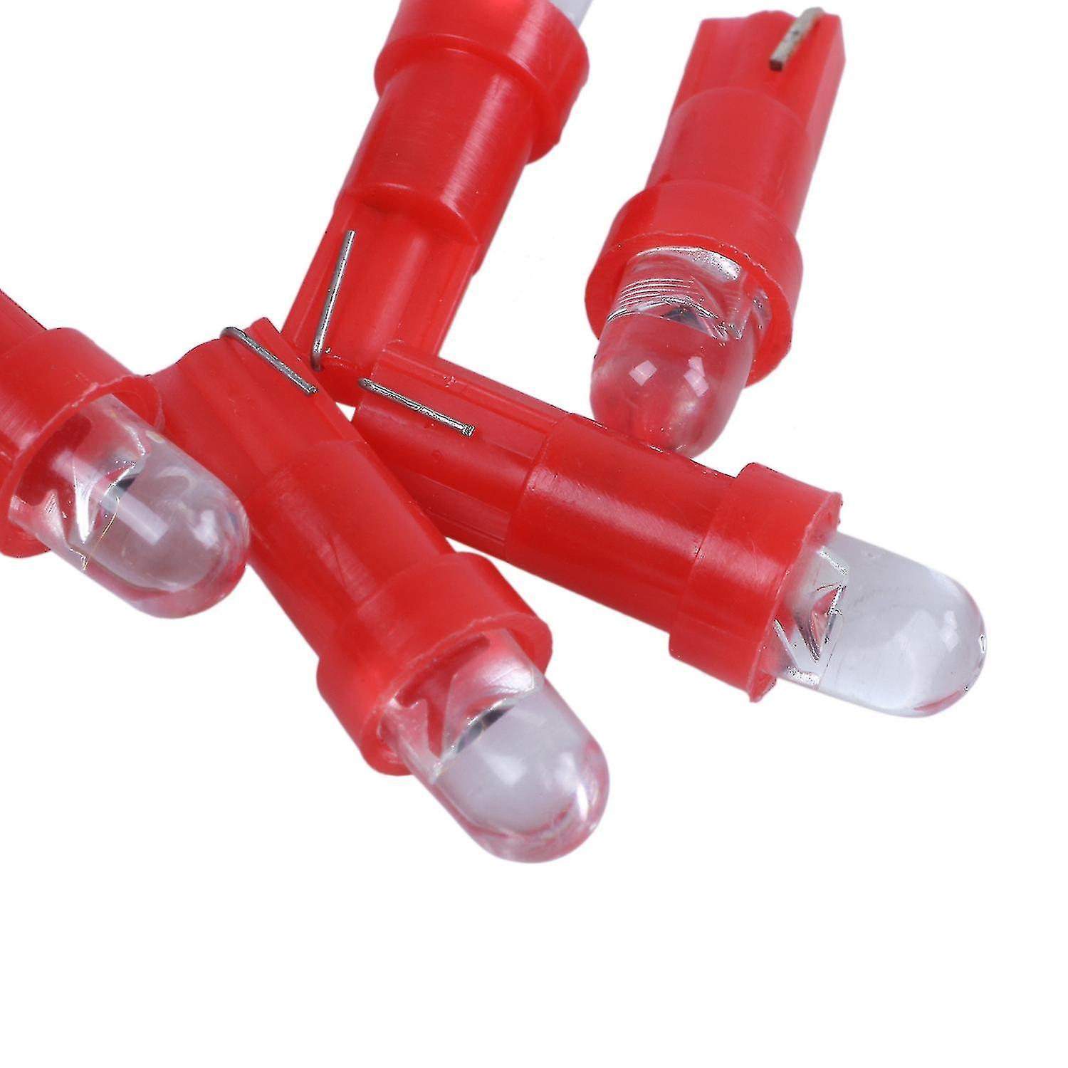 10 X Dc 12v Led Red Bulb Dashboard T5 Lamp For Automotive | Fruugo UK