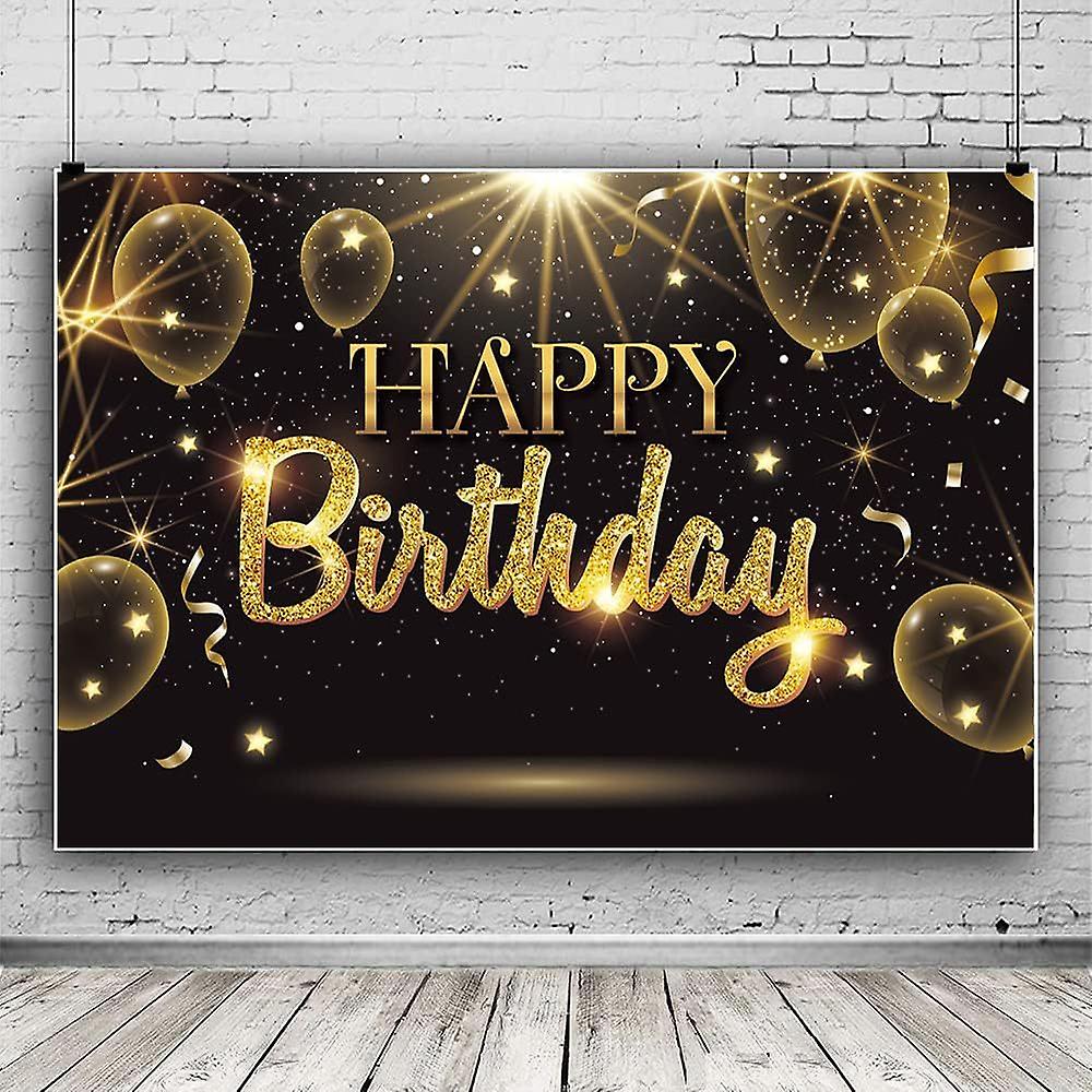 Happy Birthday Decorations Backdrop, Glitter Birthday Backdrop Sign, Happy Birthday Banner ...