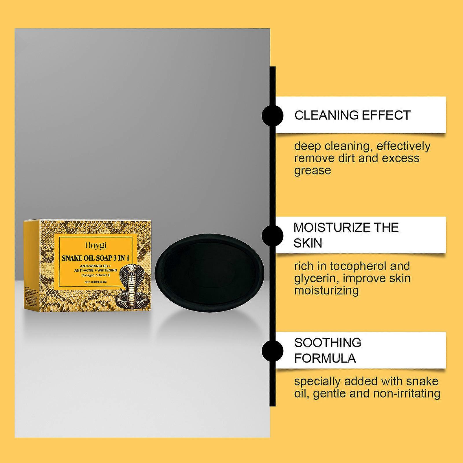 Snake oil cleansing soap gently cleanses facial skin, refreshing oil ...