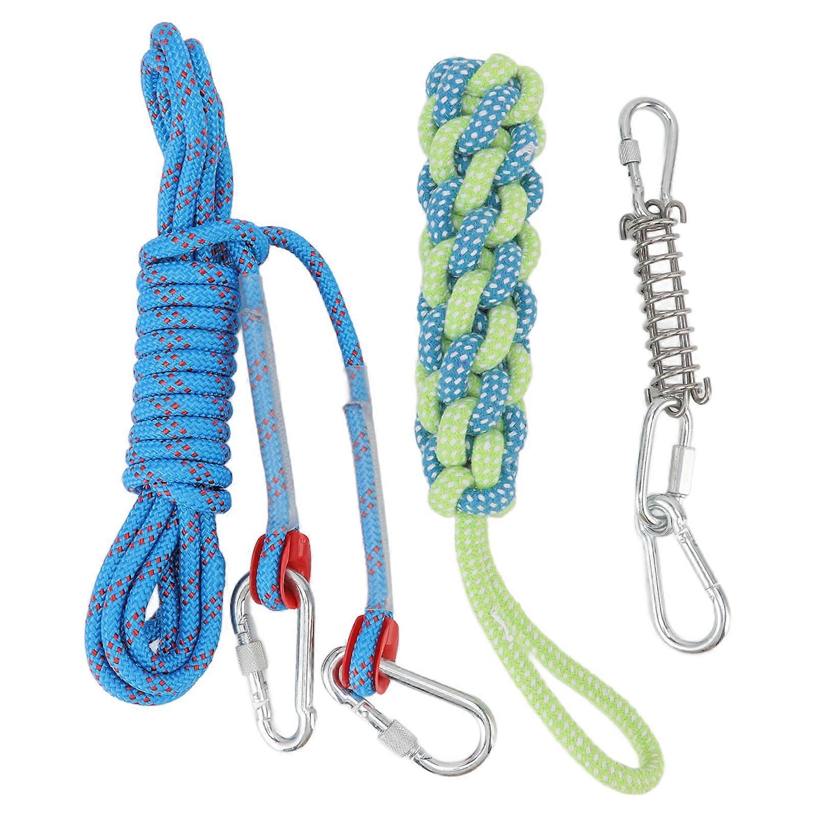 Spring Pole Dog Rope Toy Muscle Builder Interactive Dog Hanging Rope ...