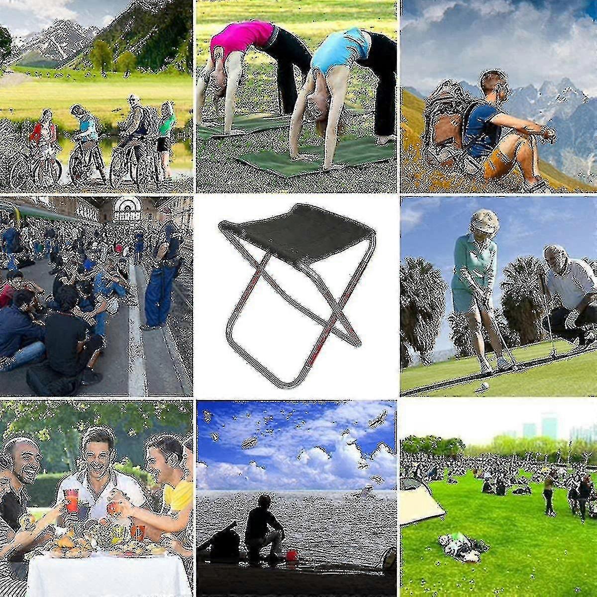 Camping Folding Stool Mini Outdoor Collapsible Slacker Chairs Seat ...