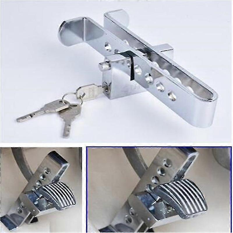 Car Brake Clutch Pedal Lock, Steel Stainless Anti-theft Strong Security ...