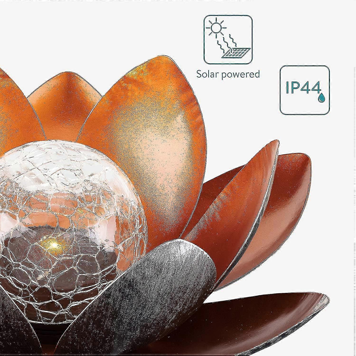 Solar Lotus Flower Light - Solar Powered Rechargeable Led Flower Light ...