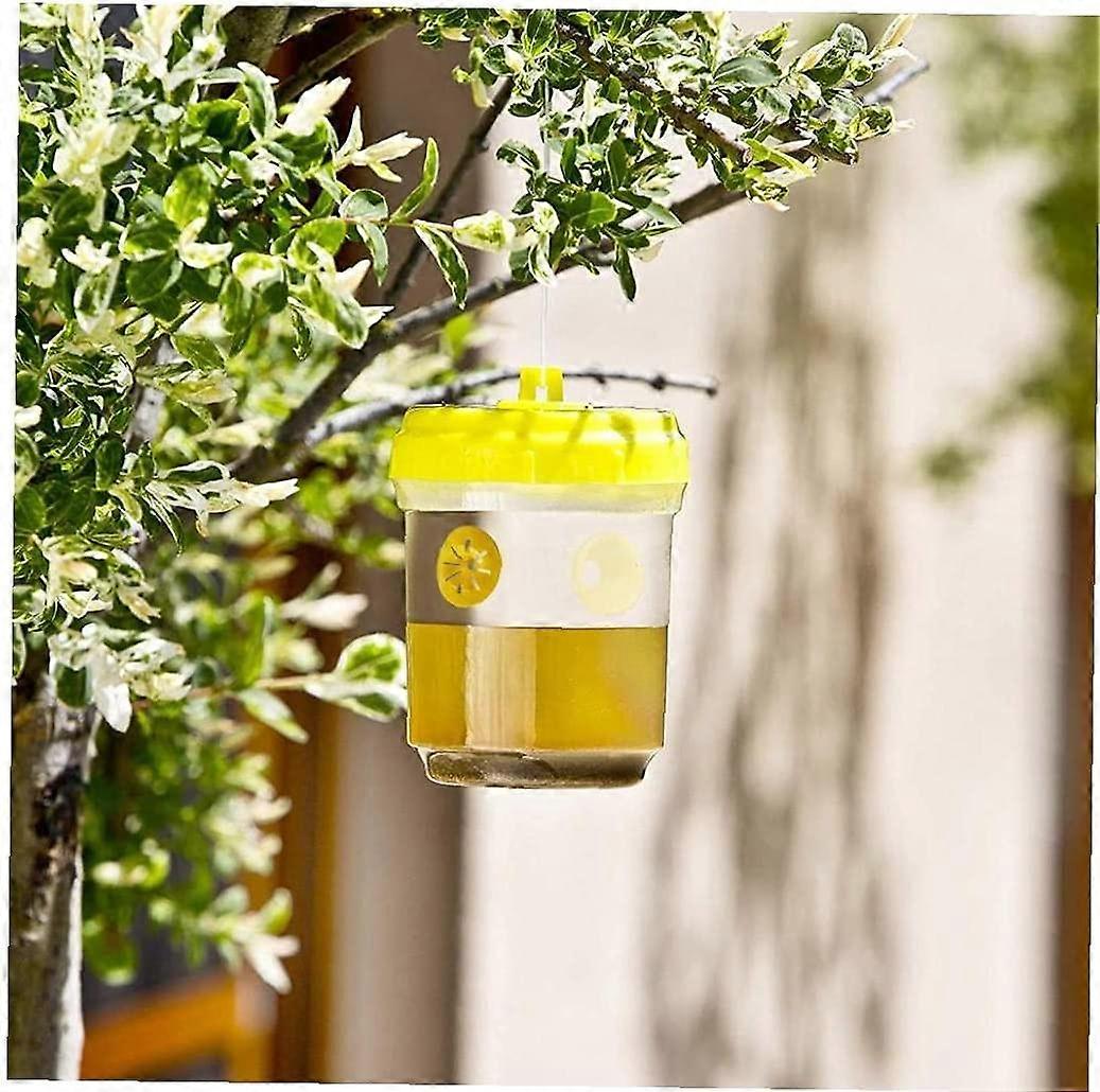 Wasp Trap Bee Catcher Traps Bottle Hornets Yellow Catcher Trap Funnel ...