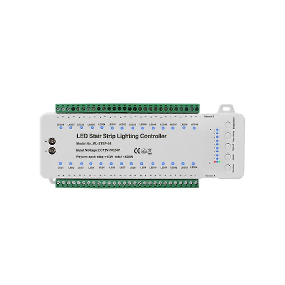 28 Steps Stair Light Controller with Remote- Reactive Lighting - Stair ...