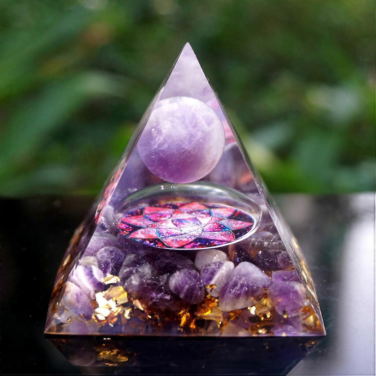 Energy Generator Orgone Pyramid Amethyst Peridot Healing Natural ...