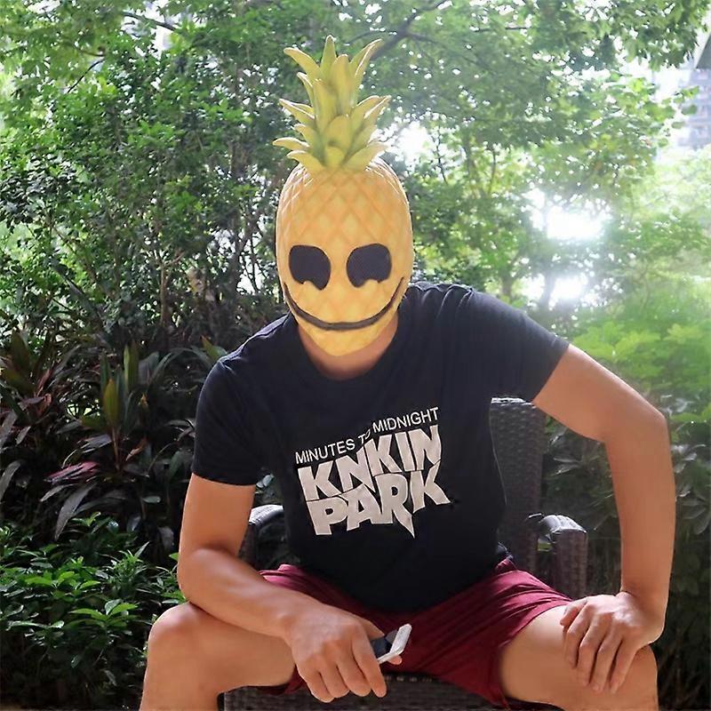 Pineapple Mask Novelty Halloween Cosplay Fruit Latex Mascara Full Face ...