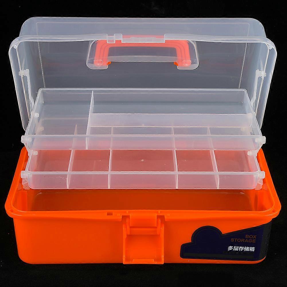 Three layer Translucent Storage Box Multifunction Organizer Container ...