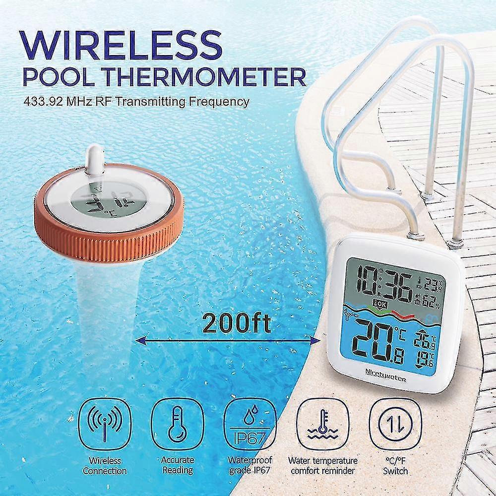 Waterproof Swimming Pool Temperature Measuring Meter 3 Channels ...