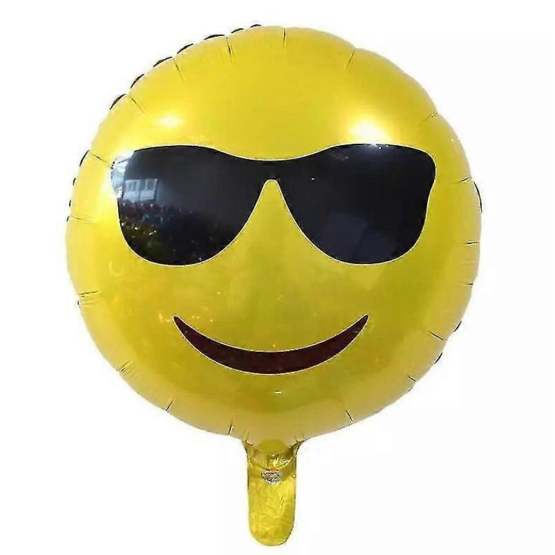 18 Inch Emoji Foil Balloon Smiley Face Balloon Birthday Party ...