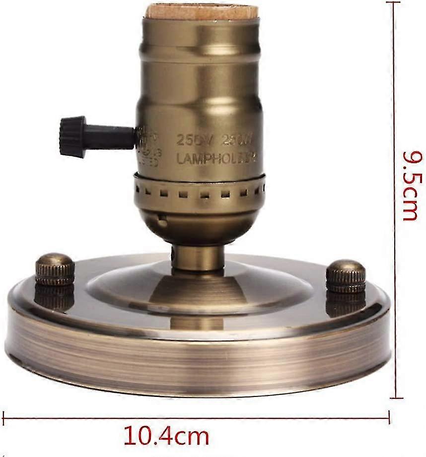 E26 Solid Light Bulb Socket,electroplating Aluminum Vintage Retro ...