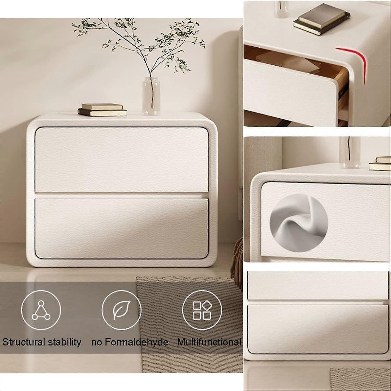 Bedside Table Storage Cabinet Bedroom Bedside Hidden Double Drawer ...