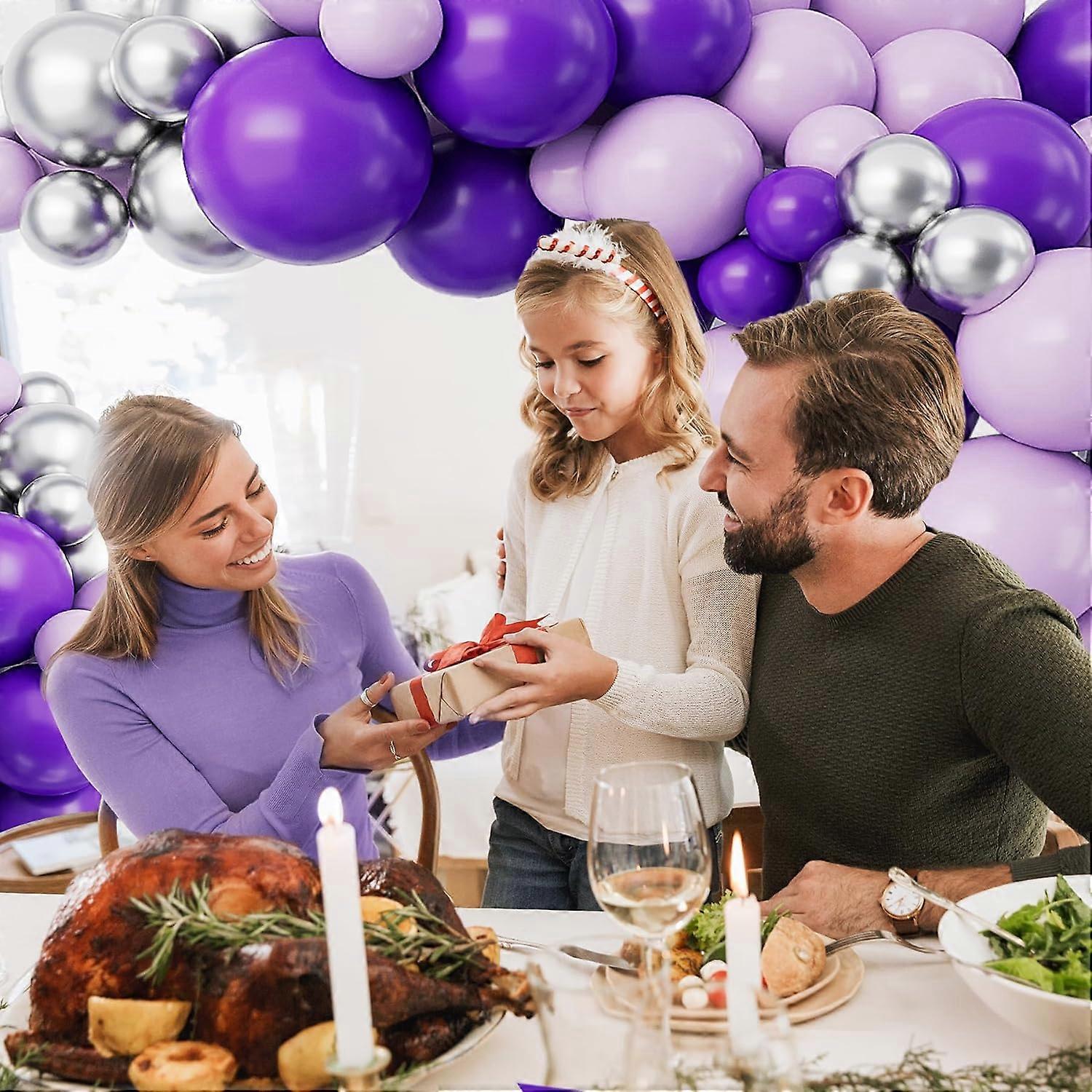 Purple Balloon Arch Garland Kit-Dark Purple Balloon Latex Metallic ...