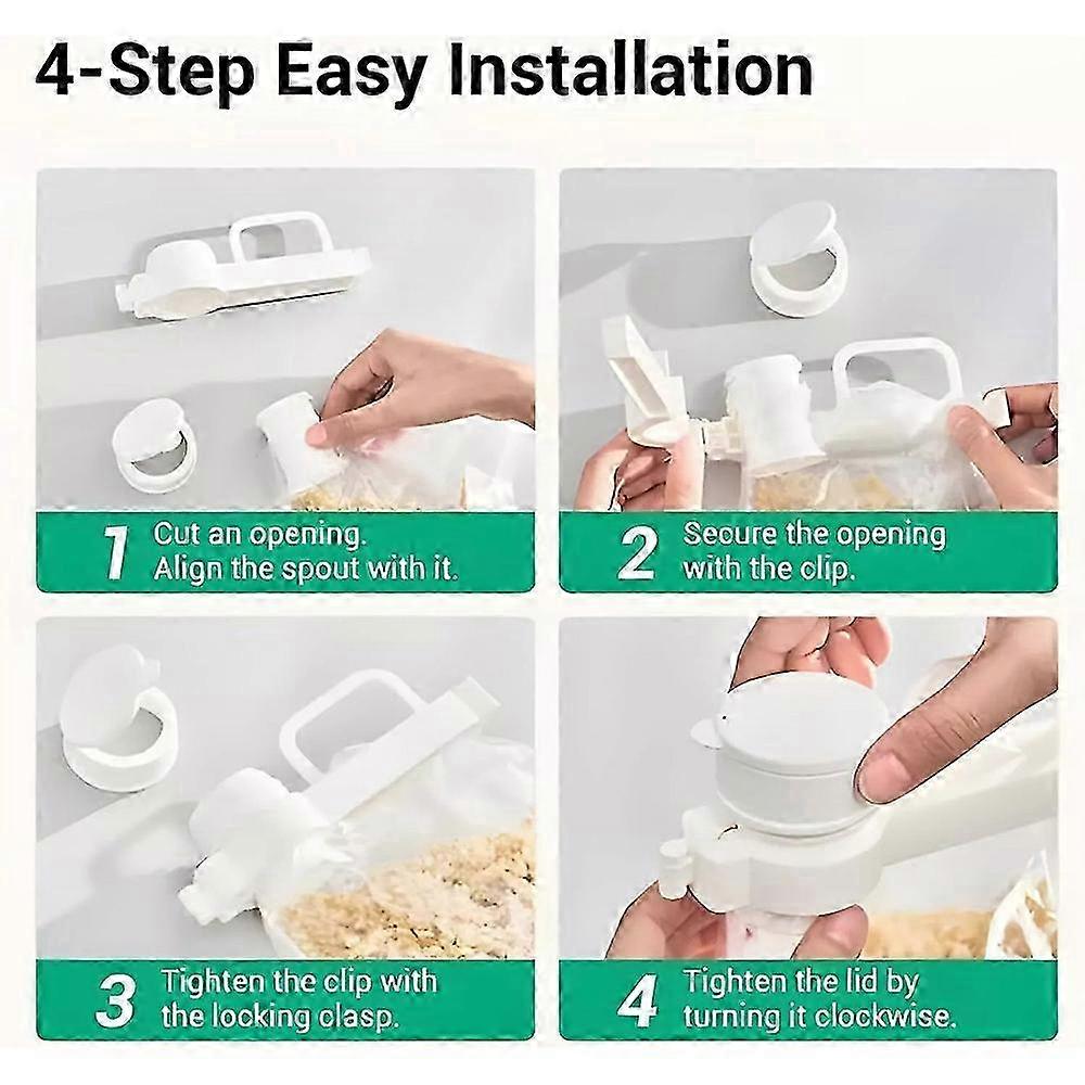 Food Bag Sealing Clip with Pour Spout, Bag Clips for Food Set, Food ...