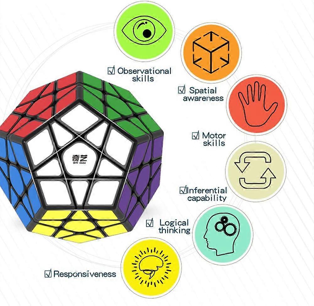 Megaminx Cube, 3x3x3 Pentagonal Speed Cube Dodecahedron Magic Cube ...