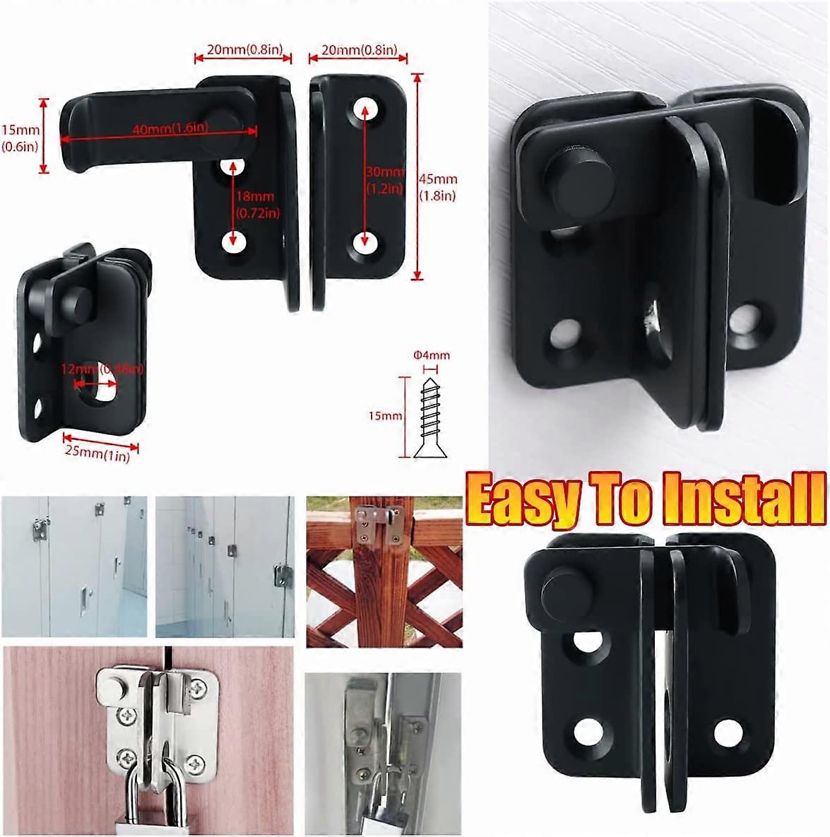 Stainless Steel Matte Black Flip Latch Gate Latches Slide Bolt Latch ...