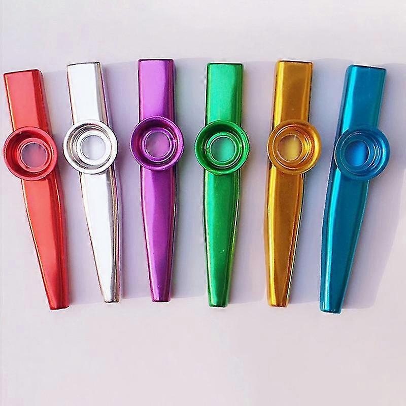 24-Pack Metal Kazoos with 24 Pcs Kazoo Flute Diaphragms - 6 Colors ...